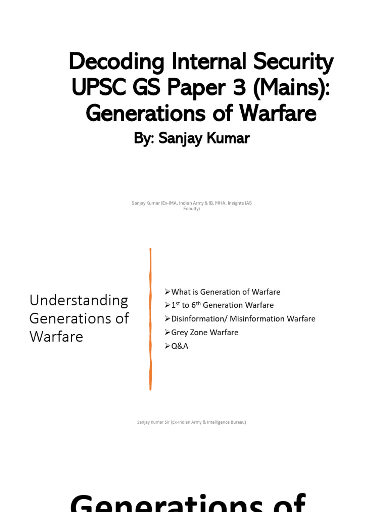Understanding 3rd Generation Warfare | PDF | Cyberwarfare | Security