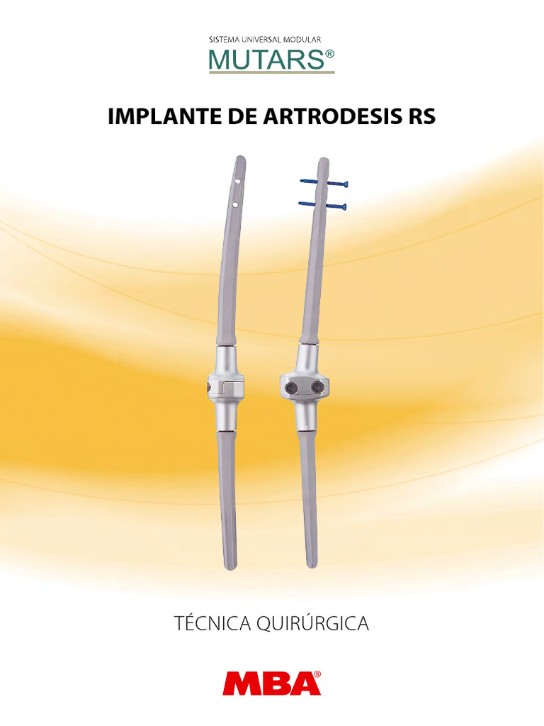 ImplantCast I.149es MUTARS Artrodesis RS TQ v2 WEB | PDF | Rodilla ...