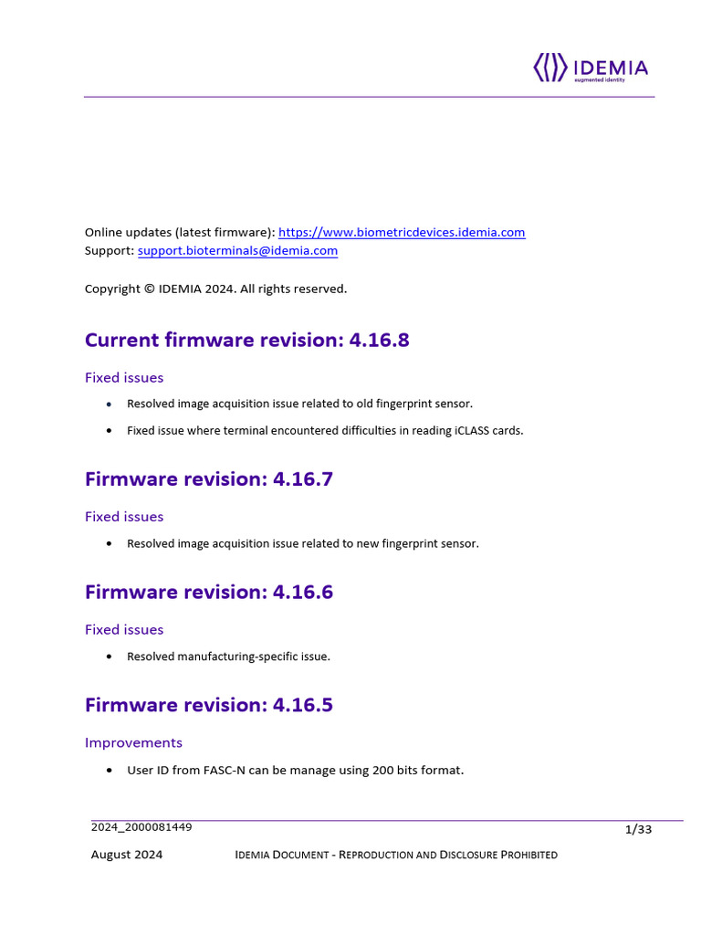SIGMA Lite and Lite+ - Firmware 4.16.8 - Release Notes | PDF | Computer ...