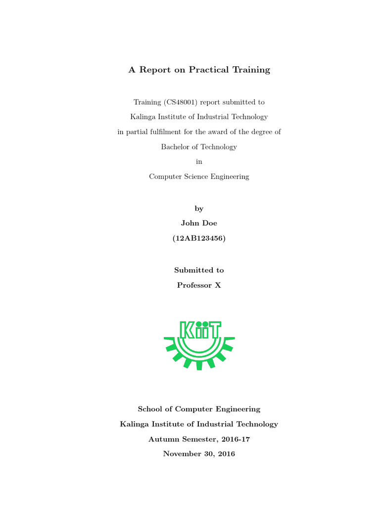 Bachelor Thesis Template For Kiit | PDF | Thesis | Applied Mathematics
