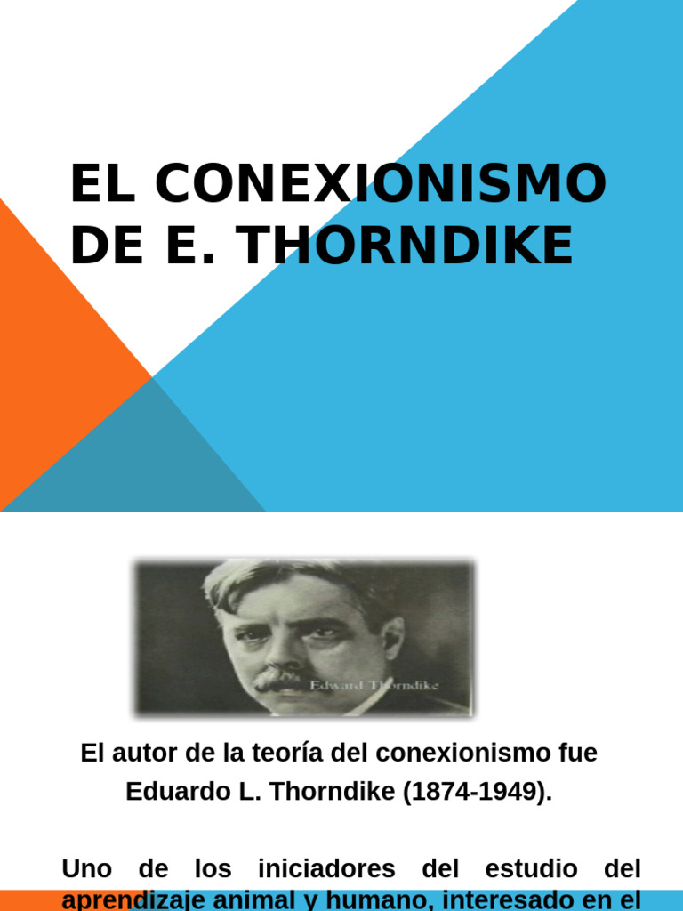 Thorndike | PDF | Aprendizaje | Enseñando