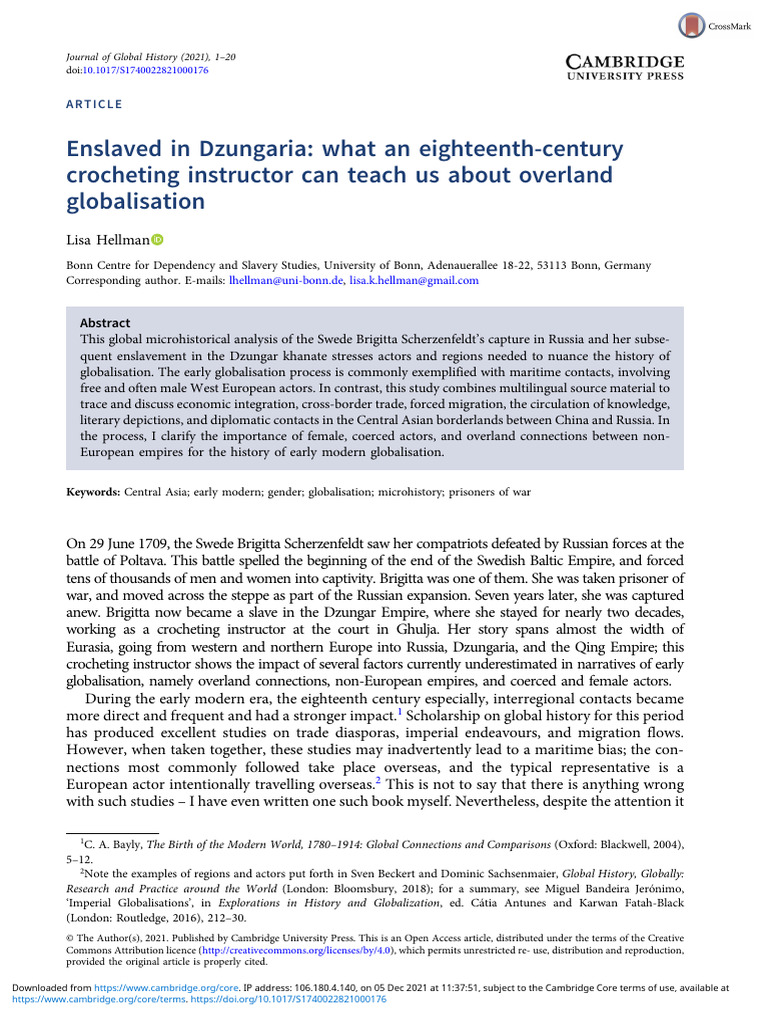 Enslaved Crocheting Instructor's Impact on Globalisation | PDF ...