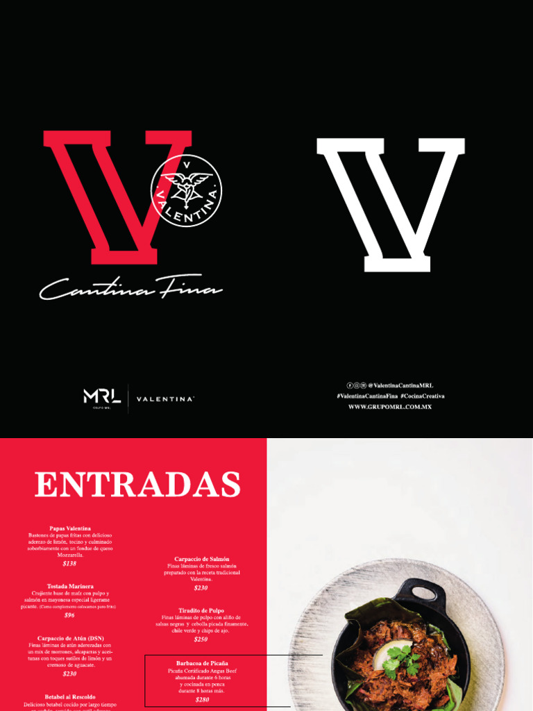 Menu Valentina | PDF