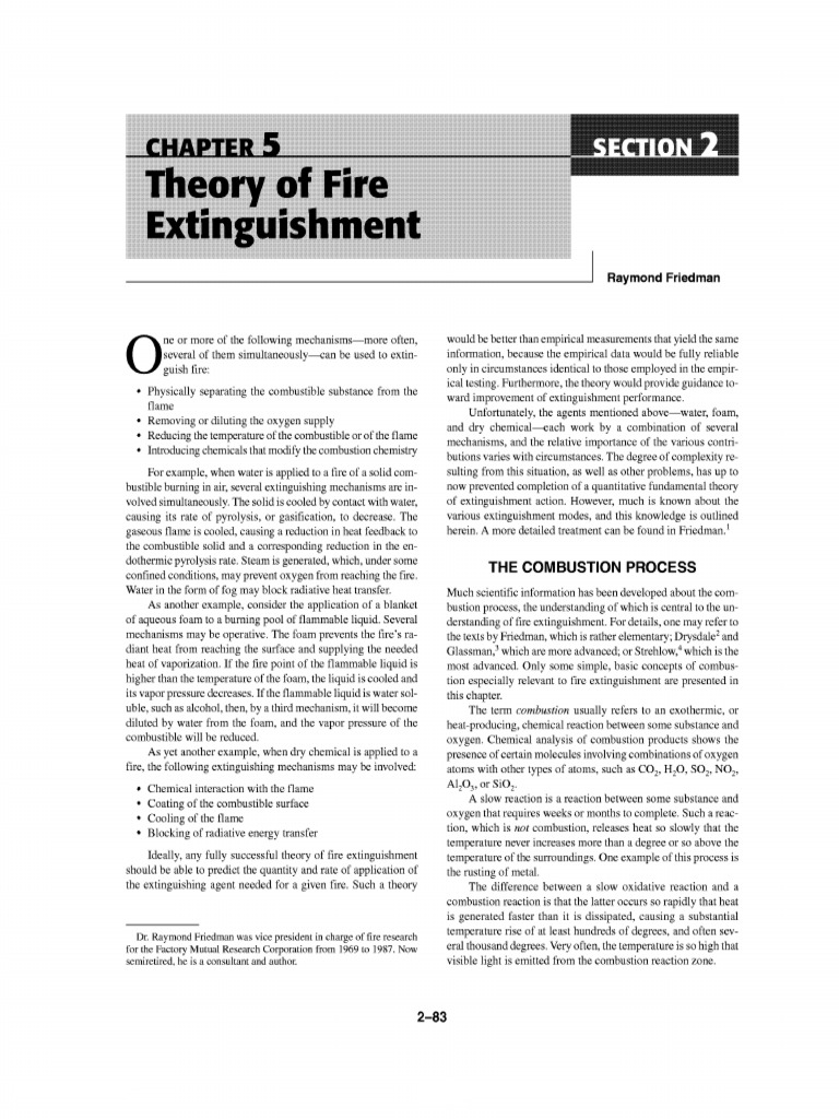 NFPA FPH SECTION 2-5 Fire Extinguishment | PDF | Combustion | Fires