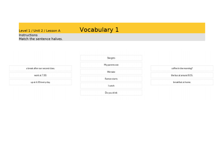 Level 1 Unidade 2 | PDF