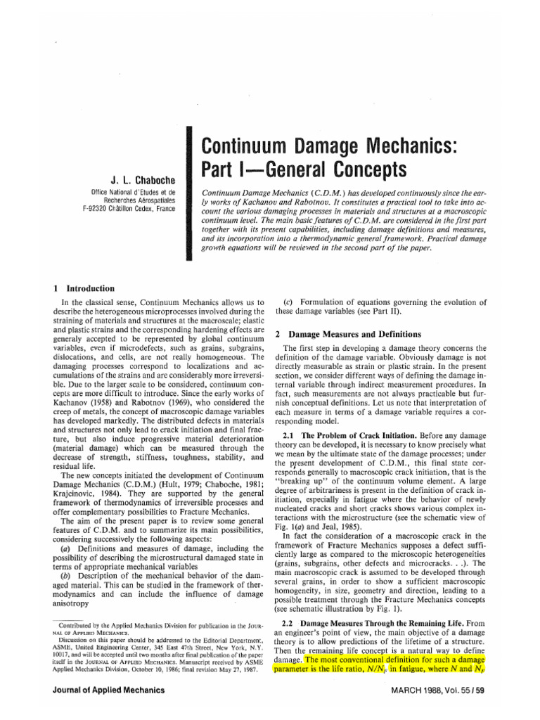 Continuum Damage Mechanics Overview | PDF | Fracture | Elasticity (Physics)