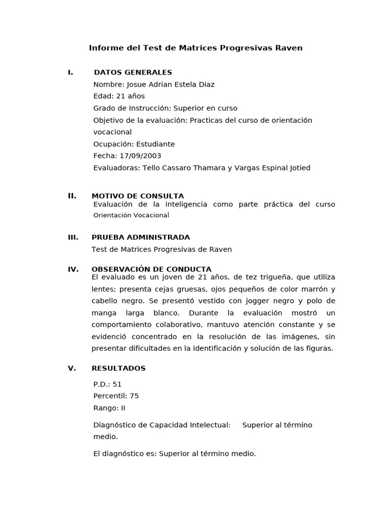 Raven J.A.E.D | PDF | Pensamiento | Psicología cognitiva