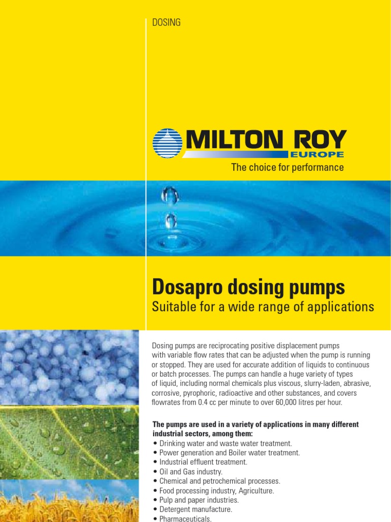 Industrial Dosing Pump Solutions | PDF