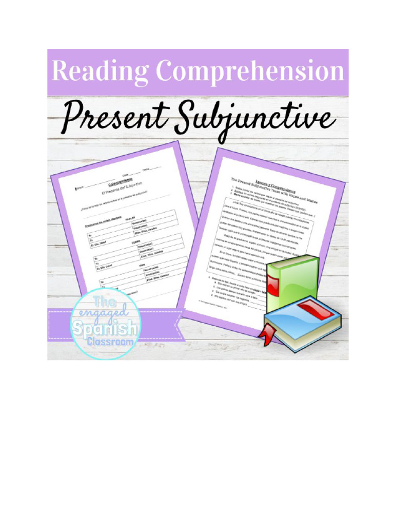 Present Subjunctive Reading STUDENT | PDF | Tipología Lingüística | Morfología