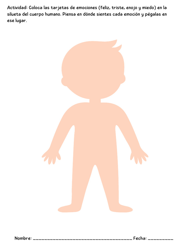 Actividad Dibuja o Escribe Emociones (Para Subir a Canva y Editar) | PDF