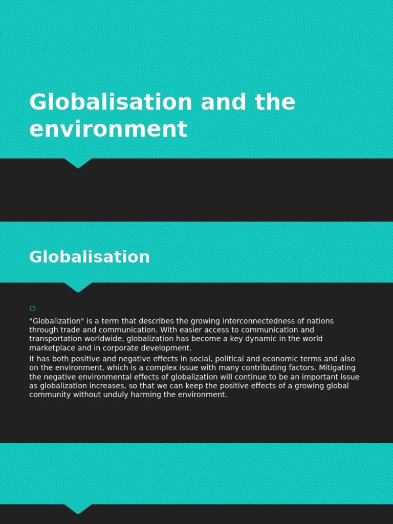 Globalization's Environmental Impact | PDF | Environmental Degradation ...