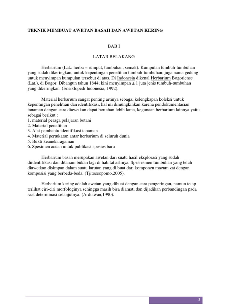 Teknik Membuat Awetan Basah Dan Awetan Kering | PDF | Griya & Taman ...