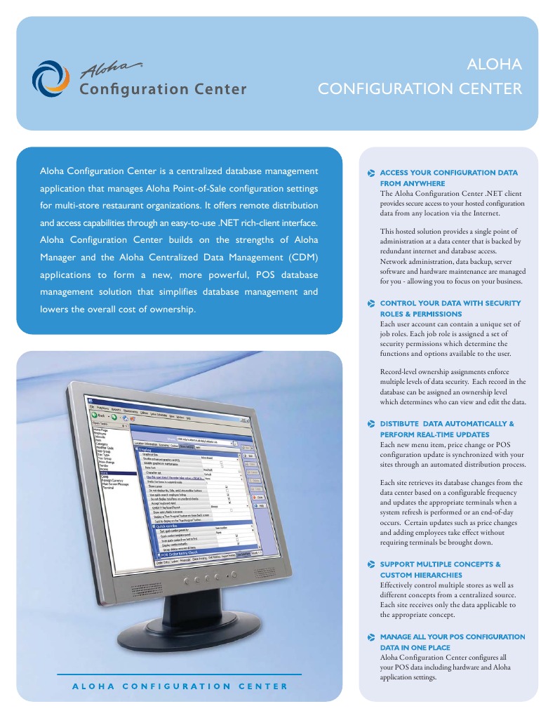 Aloha Configuration Center | PDF | Point Of Sale | Databases