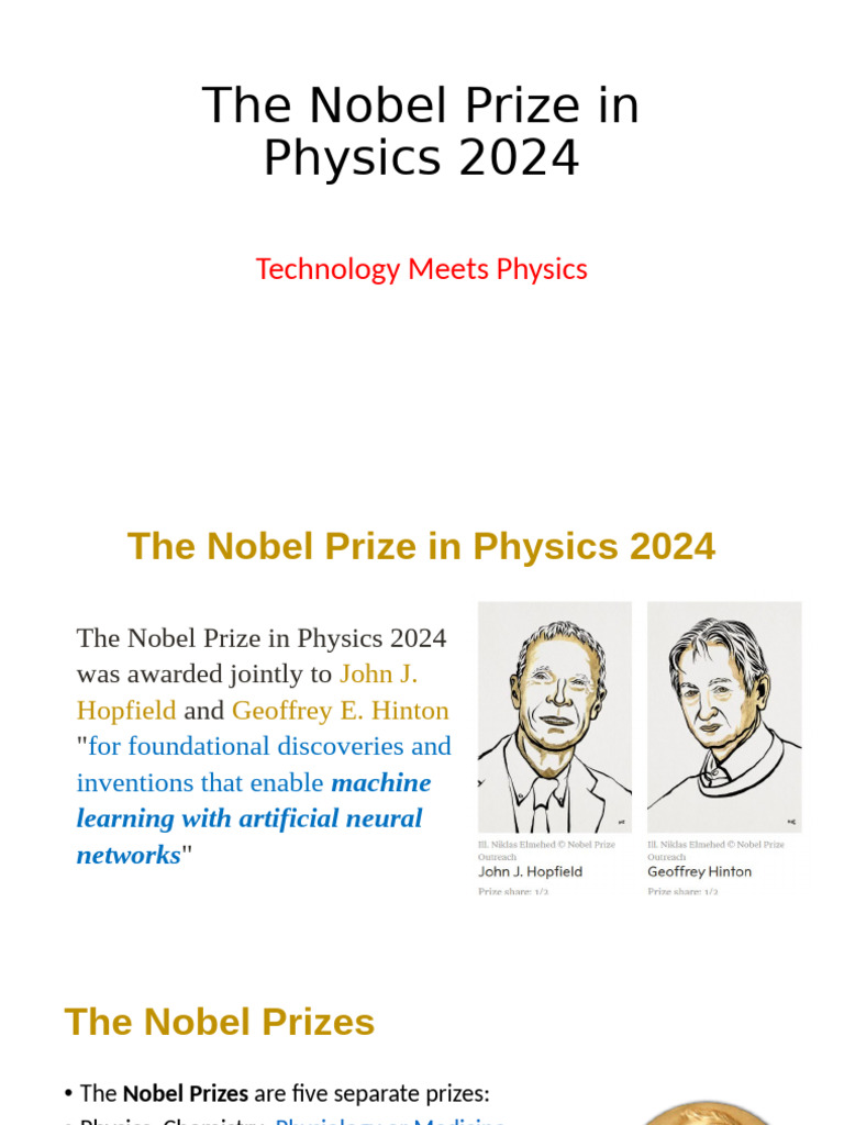 Nobel Prize 2024: Machine Learning Advances | PDF | Machine Learning ...