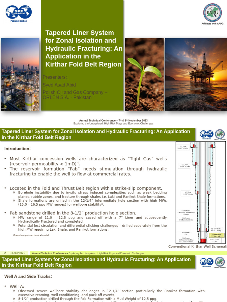 Tapered Liner System for Hydraulic Fracturing | PDF | Casing (Borehole ...