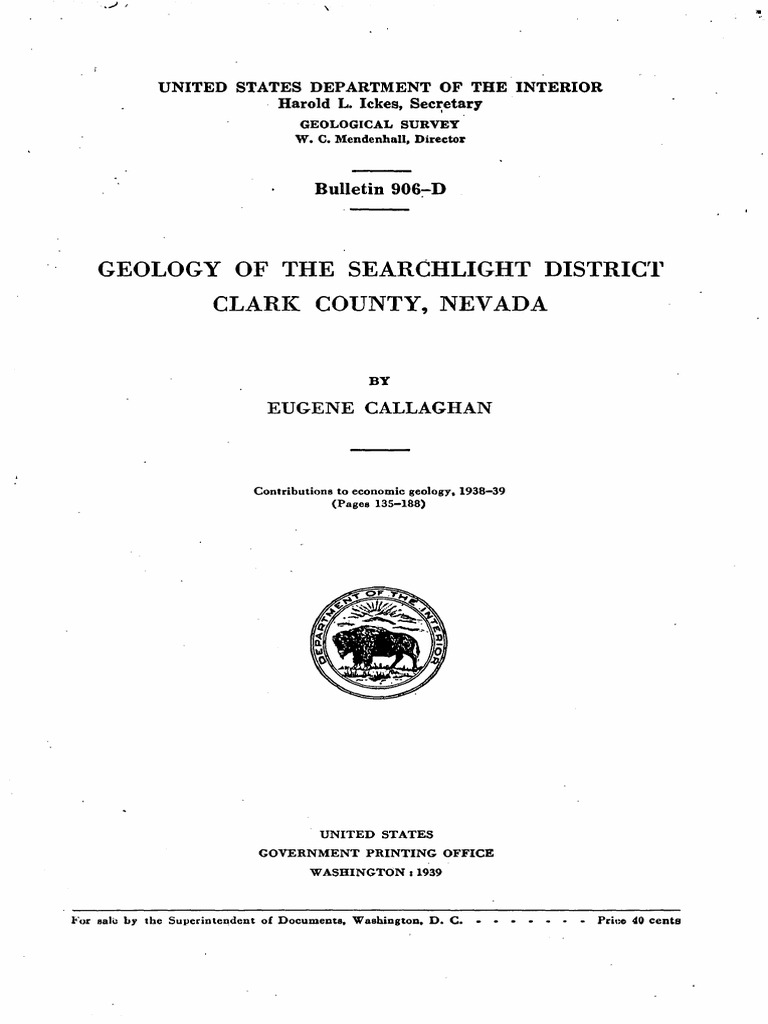 Searchlight, NV | PDF | Igneous Rock | Basalt