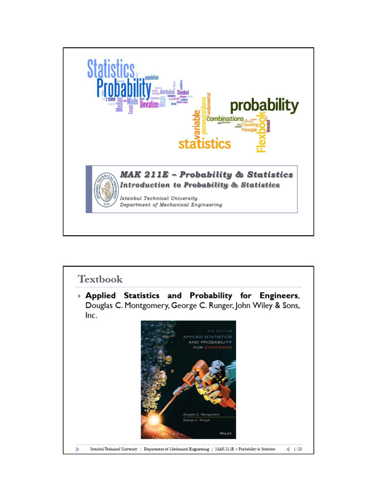 LectureNote 01 IntroductioToProbabilityandStatistics | PDF | Statistics ...