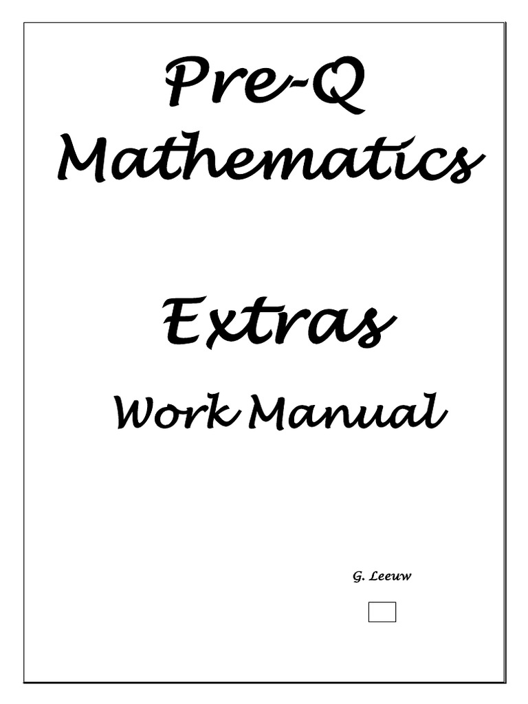 Pre-Q Extra Booklet 2024 | PDF | Area | Length