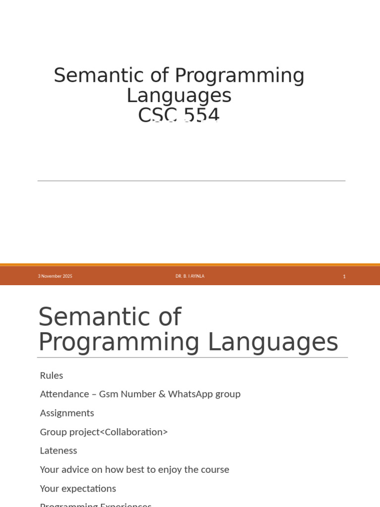 Semantic of Programming Language | PDF | Programming Language | Semantics