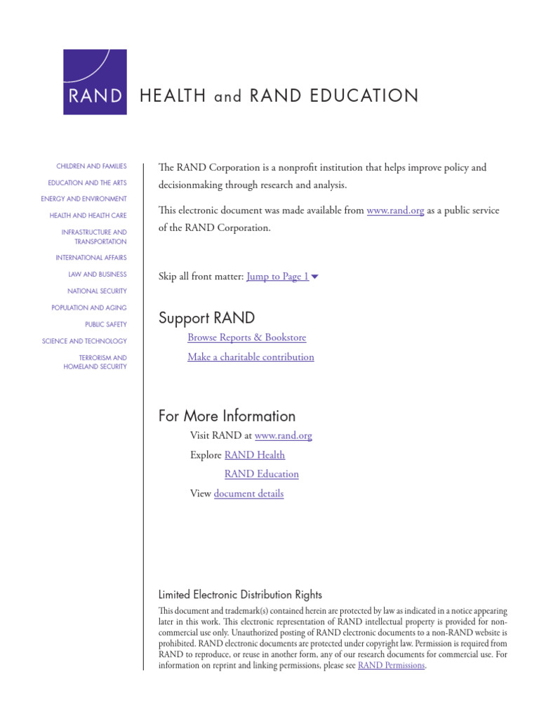 RAND - Financial Sustainability For NGOs | PDF | Fundraising ...