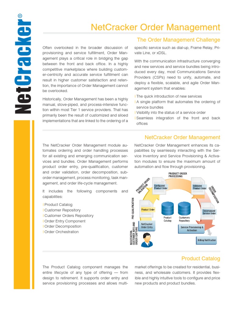 Net Cracker Order Management | PDF | Product Lifecycle | Automation