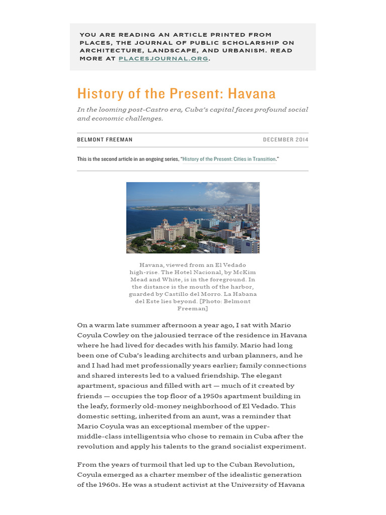 Havana - History of The Present | PDF | Havana | Cuba