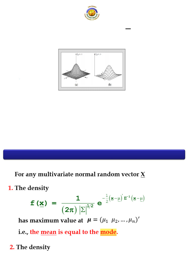 1.2 Properties of Multivariate Normal Dist. | PDF | Algebra ...