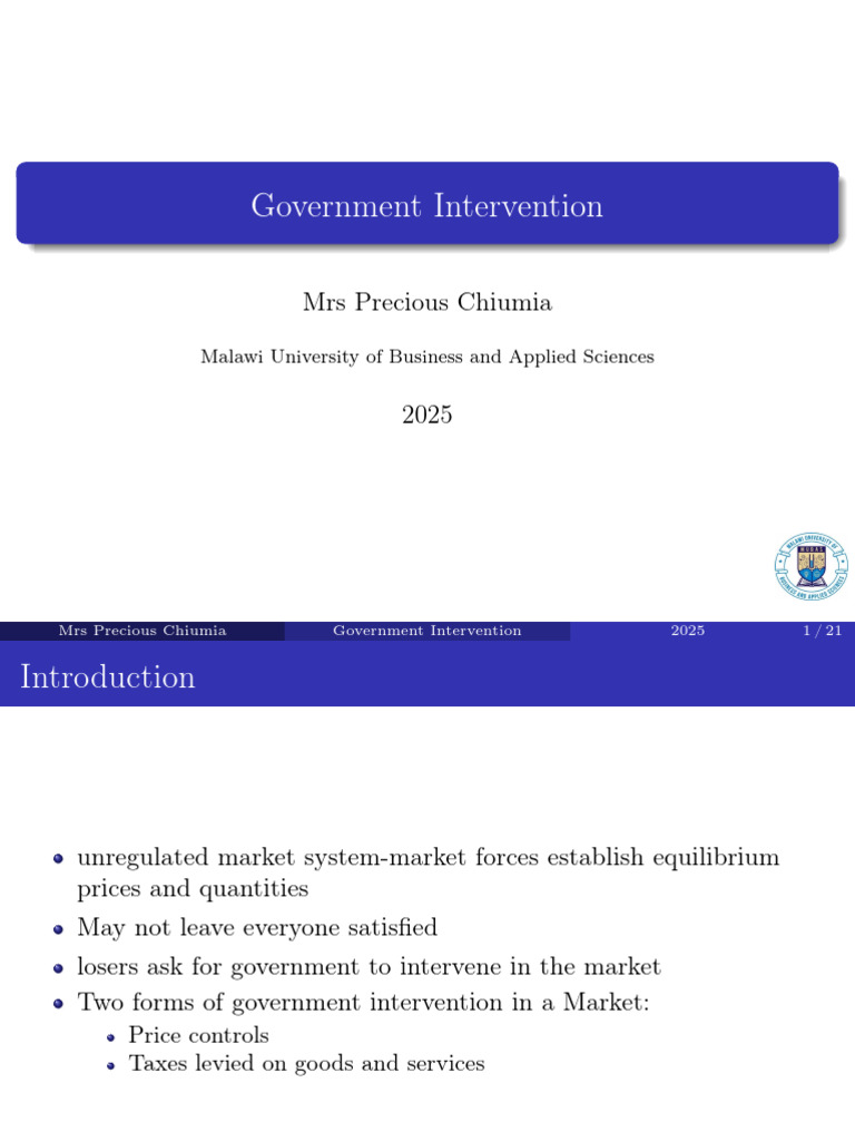 Government Intervention | PDF | Tax Incidence | Elasticity (Economics)
