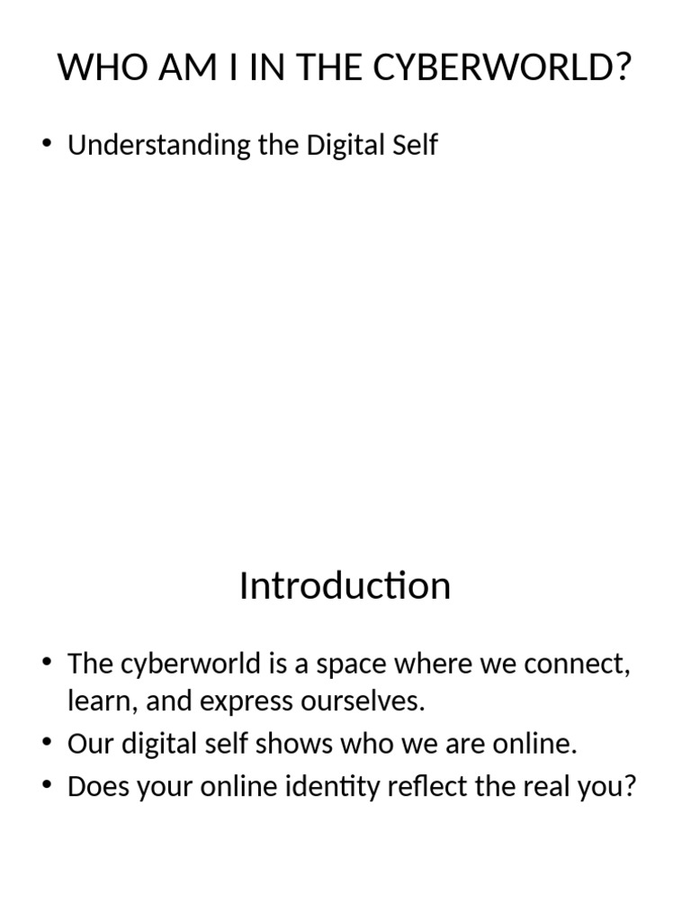 Who Am I in The Cyberworld With Notes | PDF