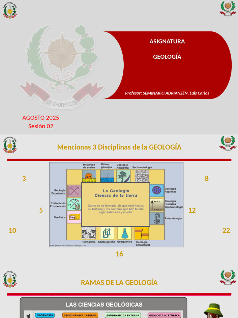 Disciplinas de la Geología y su Aplicación | PDF | Geología | Roca ...
