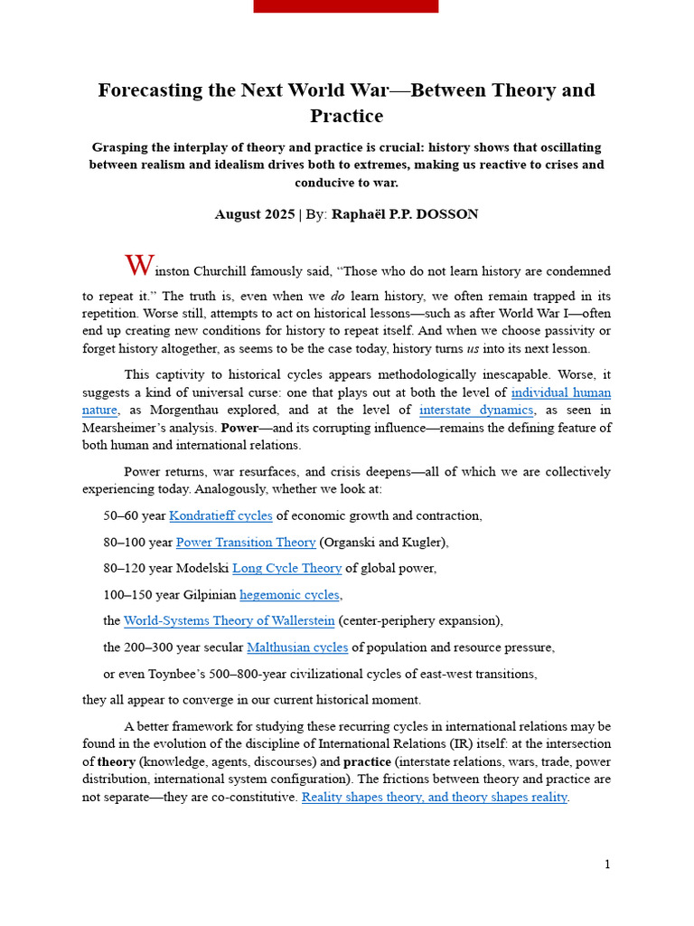 World War Forecasting: Theory vs. Practice | PDF | Cold War ...