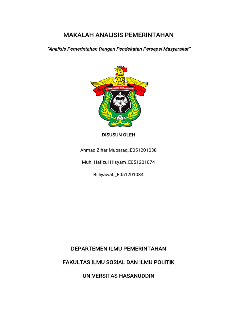 Makalah Kelompok 9 MK. Analisis Pemerintahan | PDF