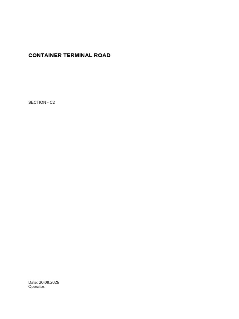 Container Terminal Road_section c2_250820 | PDF | Lighting | Light
