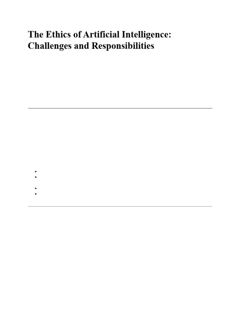 Ethical Challenges in Artificial Intelligence | PDF | Artificial ...