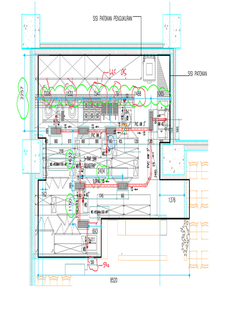 Ploting Ukuran Gutter Kitchen | PDF