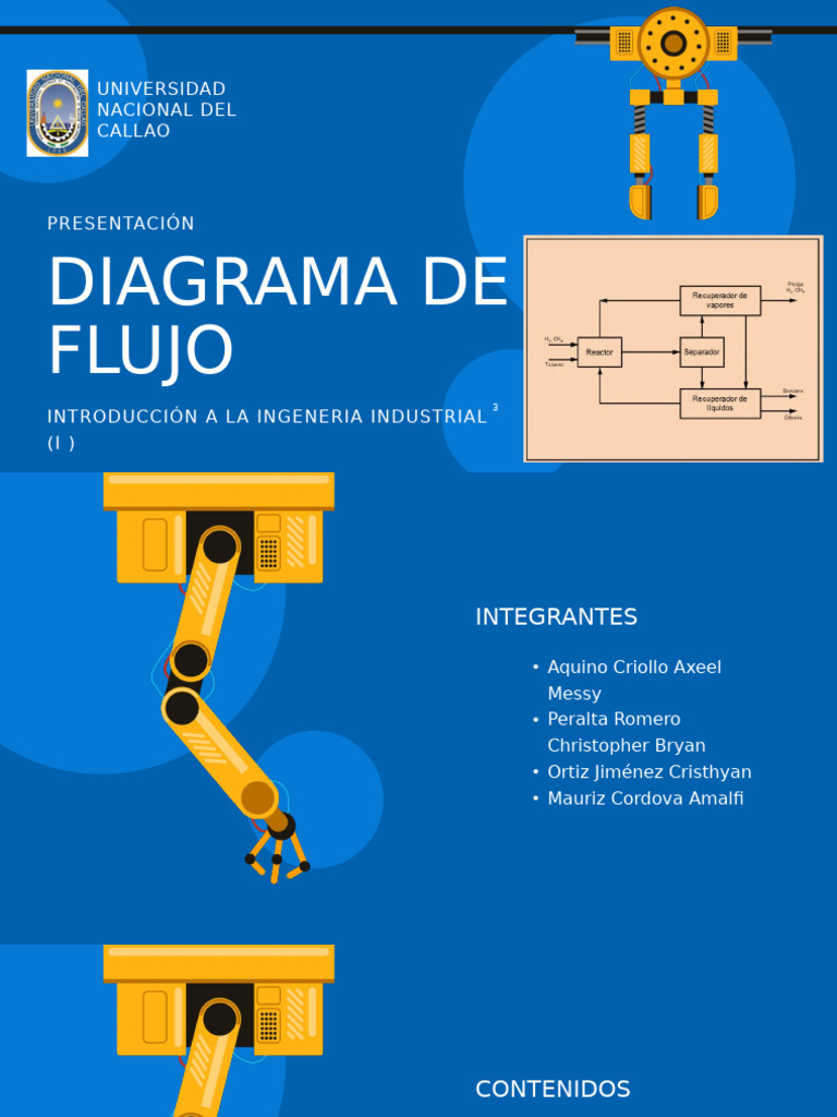 Presentación Proyecto Industrial Mecanizado Ilustraciones Azul y ...