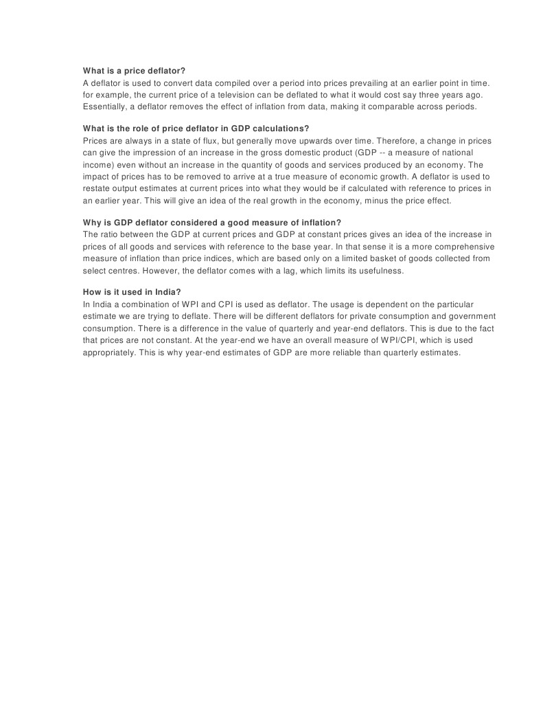 Understanding Price Deflators in GDP | PDF