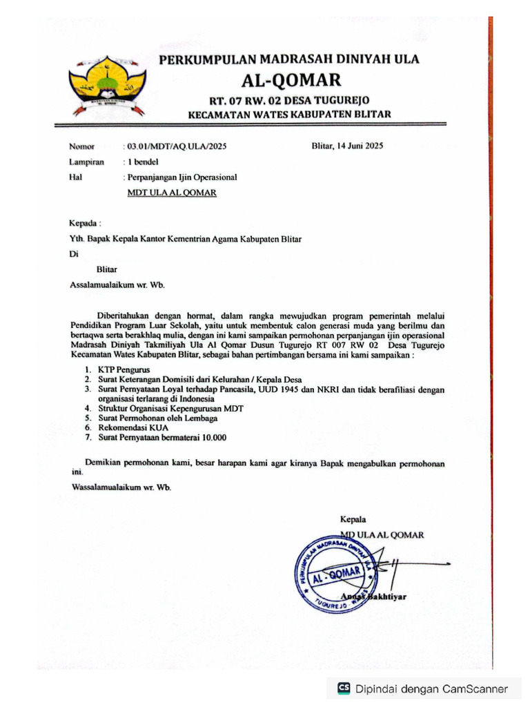 Contoh Surat Permohonan M 20250828022659 | PDF