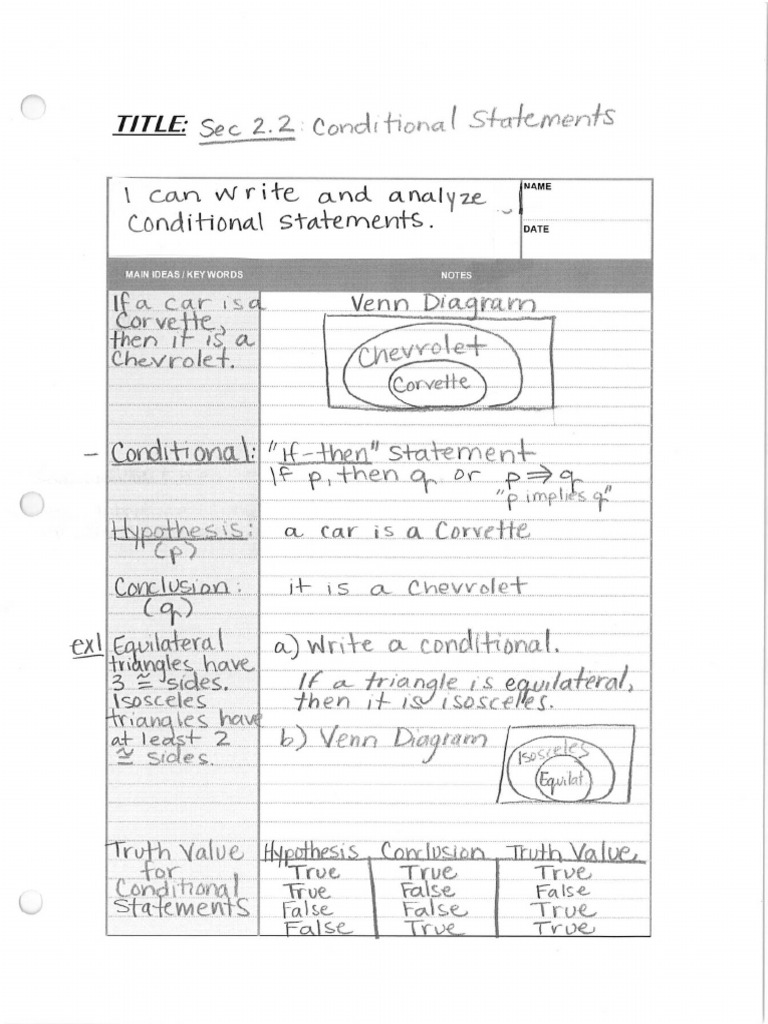 Sec 2.2: Conditional Statements | PDF