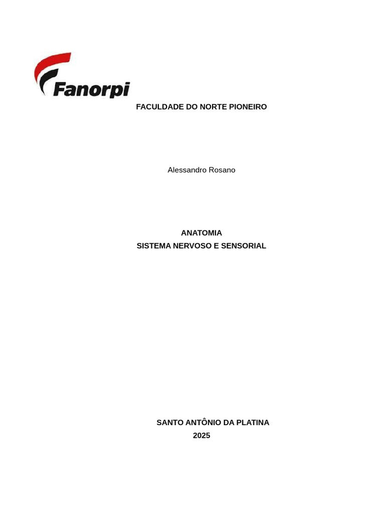 Faculdade Do Norte Pioneiro: Alessandro Rosano | PDF