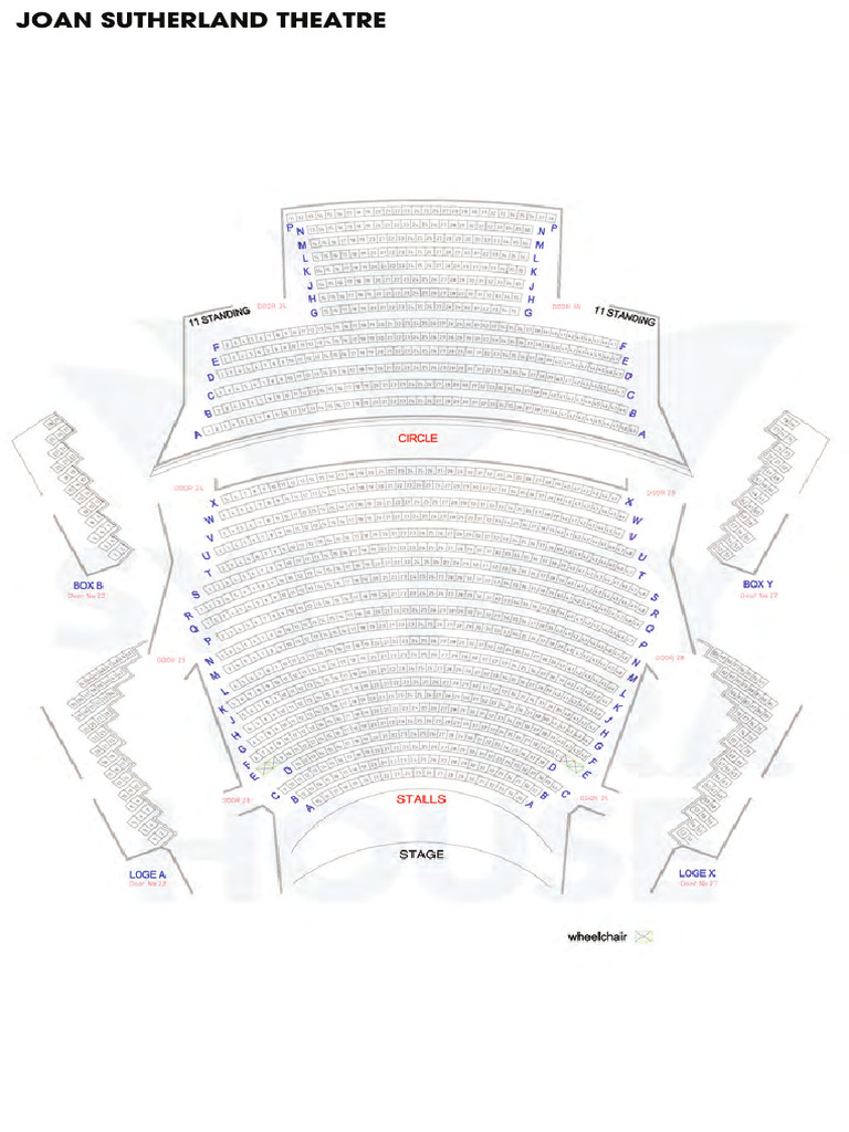 Sydney Opera House Joan Sutherland Theatre Seating Map | PDF