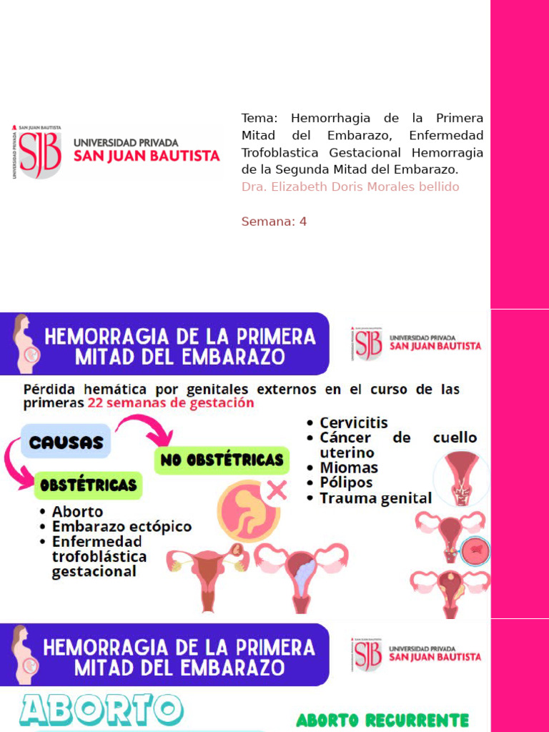 Hemorragia en el Embarazo: Causas y Tratamiento | PDF | El embarazo ...