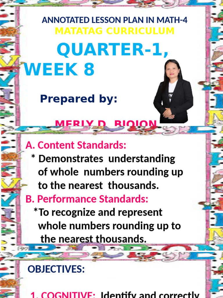 Final Demo Math 4, Q1 Week 8 | PDF | Learning