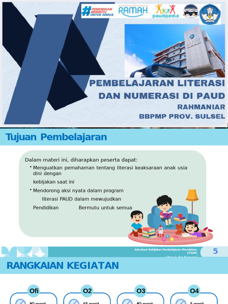 Pembelajaran Literasi Dan Numerasi Di PAUD | PDF