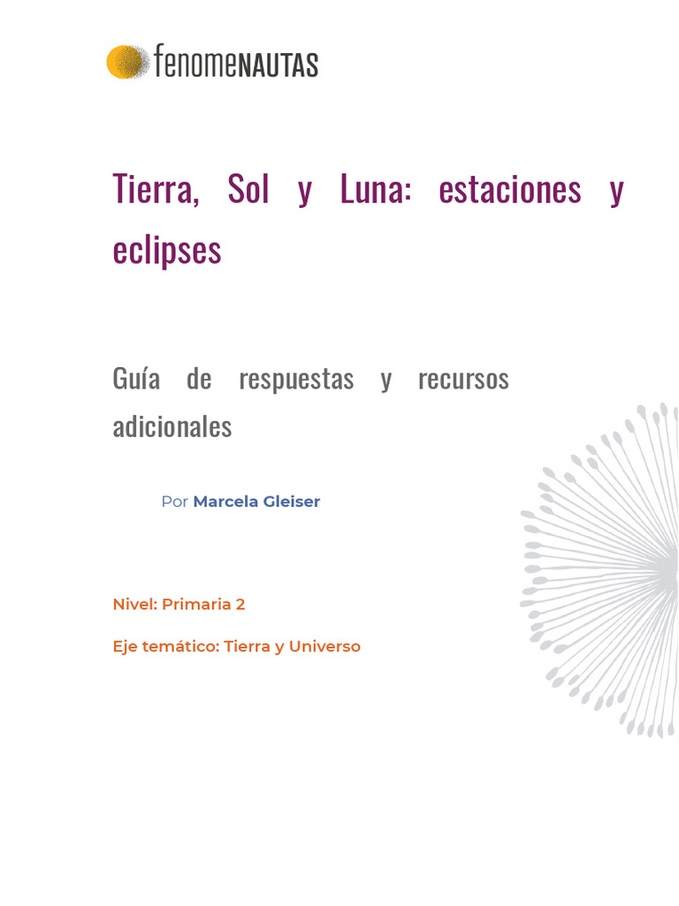 Tierra, Sol y Luna - Estaciones y Eclipses - Guía de Respuestas y ...