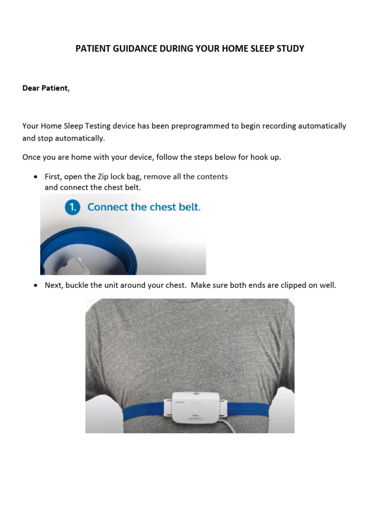 Home Sleep Study Setup Guide | PDF