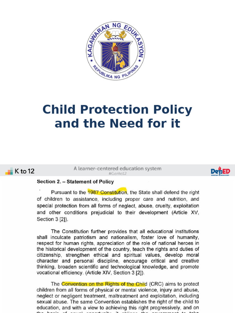 Child Protection and The Need For It | PDF | Restorative Justice ...