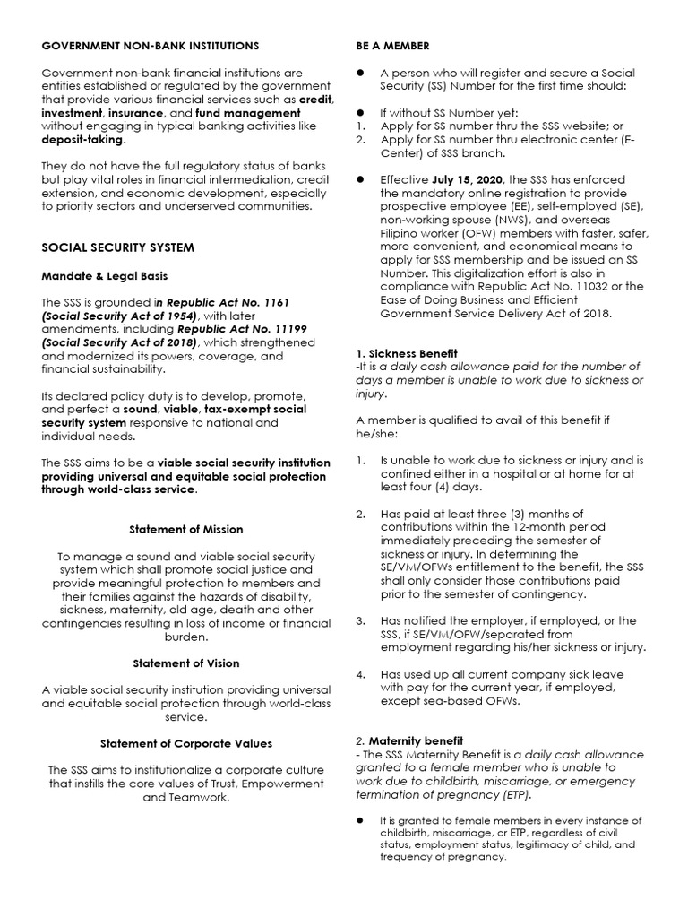 GOVERNMENT NON Reviewer | PDF | Insurance | Pension