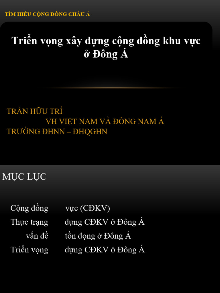 Trien Vong Xay Dung Cong Dong Khu Vuc o Dong A | PDF