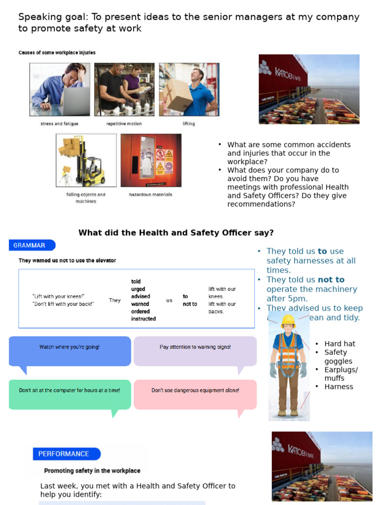 L6, Bus, Unit 21 Present Ideas For Promoting Safety at Work, Unit 22 and 23 Reactions To Stress ...